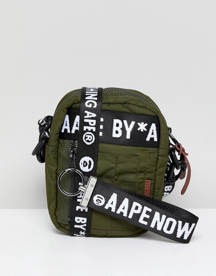 Aape By A Bathing Ape Flight Bag In Green - Green | LookMazing