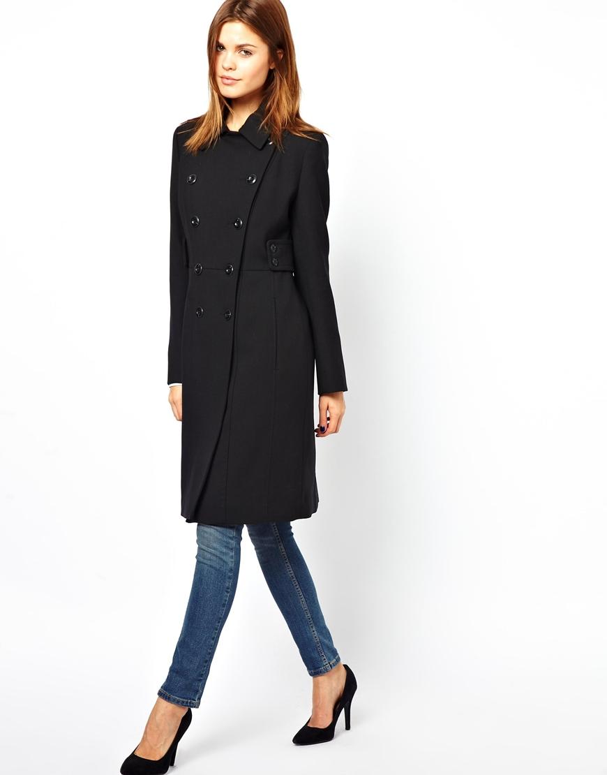 French Connection Military Double Breasted Coat | LookMazing