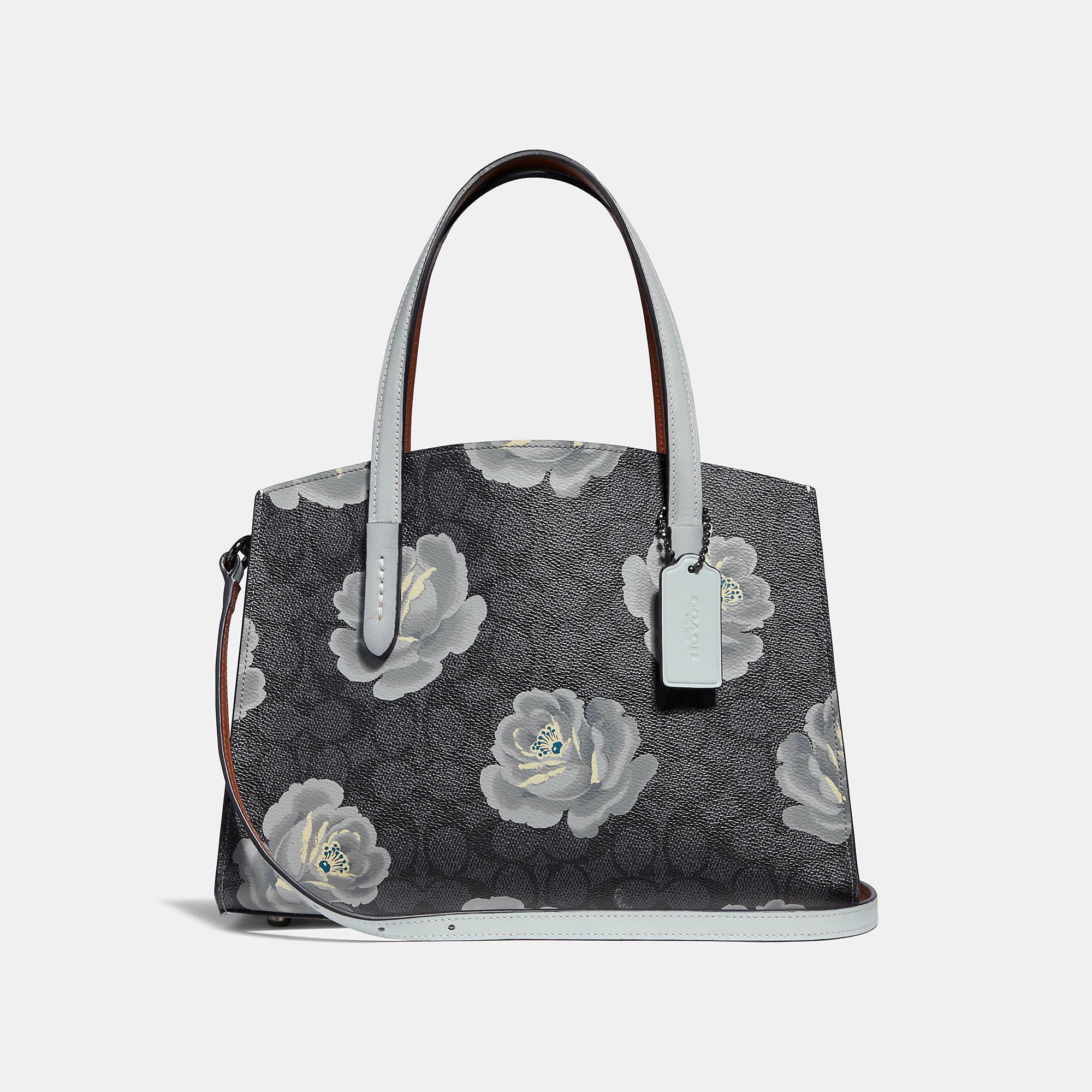 Coach Charlie Carryall 28 In Signature Rose Print | LookMazing