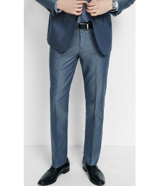 Express Men's Suits Slim Photographer Gray Oxford Cloth | LookMazing