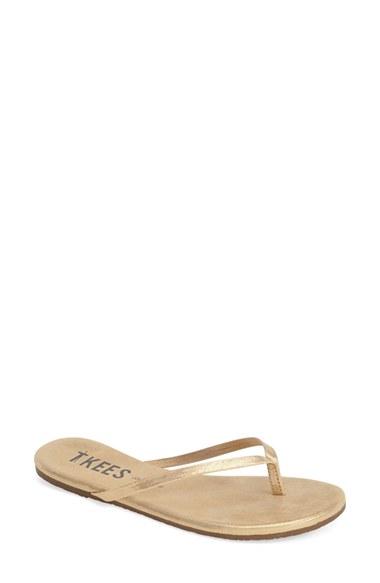 Women's Tkees 'glitters' Flip Flop M - Beige | LookMazing