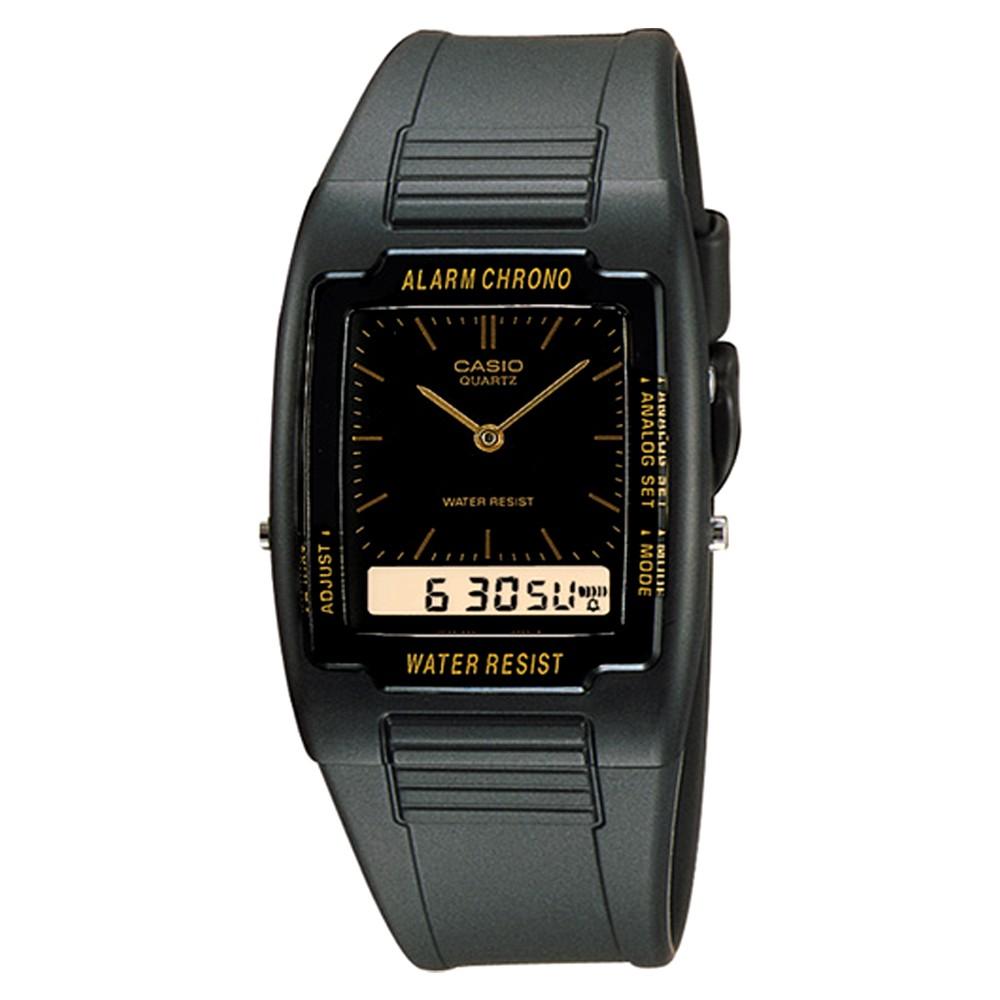Casio Men's Classic Ana-digi Watch - Black (aq47-1e) | LookMazing